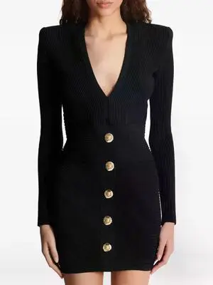 Balmain Ribbed Bodycon Dress