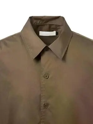 AMOMENTO Open-collar Short-sleeve Shirt - Brown