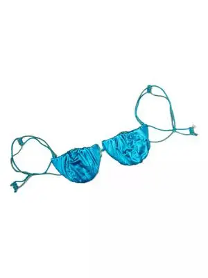 ISA BOULDER Reversible Ruched Bikini Top