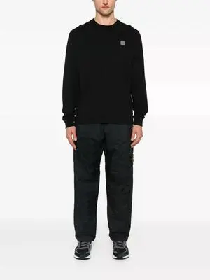 Stone Island Compass-patch Long-sleeve T-shirt - Black