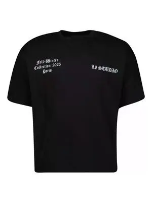 L8 STUDIO Passion Du Christ Cotton T-shirt - Black