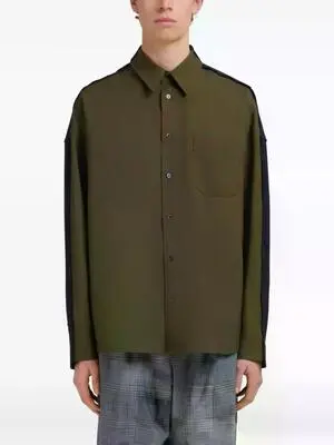Marni Contrast-sleeve Button-up Shirt