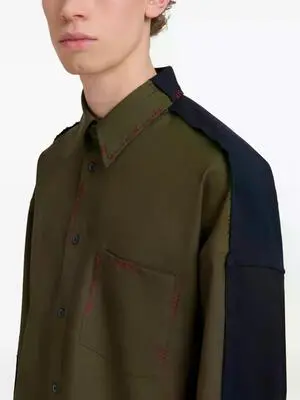 Marni Contrast-sleeve Button-up Shirt