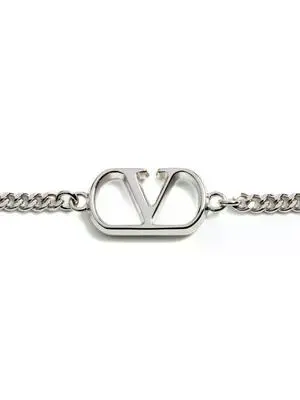 Valentino Garavani Vlogo Curb-chain Bracelet - Silver