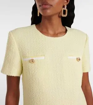 SELF-PORTRAIT Belted Bouclé Mini Dress