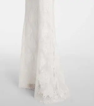 SELF-PORTRAIT Strappy Floral Lace Gown