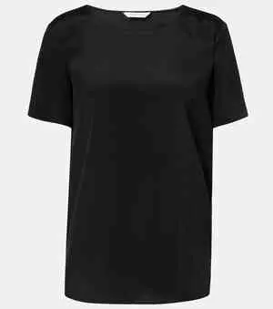 Max Mara Aris Silk-blend Top - Black