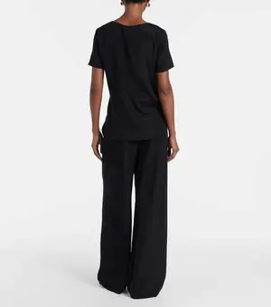 Max Mara Aris Silk-blend Top - Black