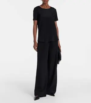 Max Mara Aris Silk-blend Top - Black