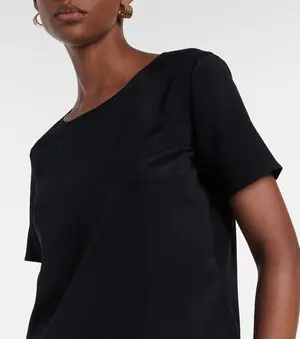 Max Mara Aris Silk-blend Top - Black