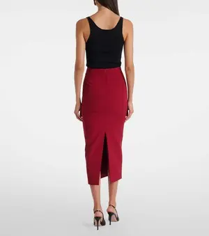 Roland Mouret Crêpe Pencil Skirt - Red