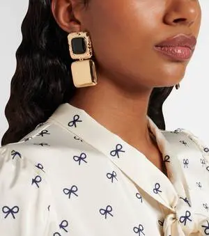 SELF-PORTRAIT Embellished Drop Earrings