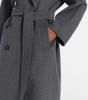 Max Mara Paul Double-breasted Virgin Wool Coat - Grey
