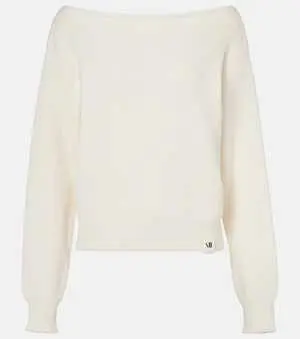 Victoria Beckham Cotton And Silk-blend Sweater - White