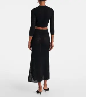 Victoria Beckham Pointelle Cropped Cardigan