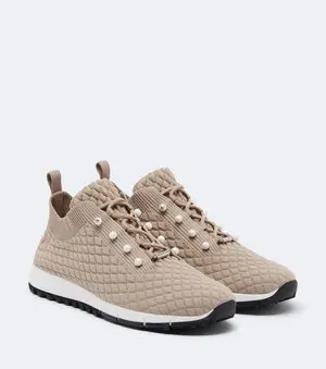 Jimmy Choo Silver Tone Sneakers For Women