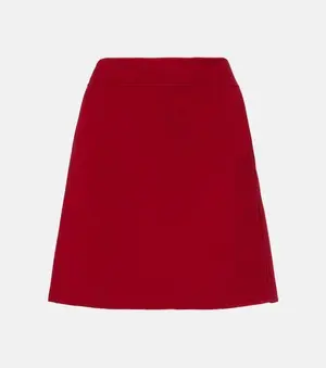 Max Mara Aida Virgin Wool Mini Skirt - Red