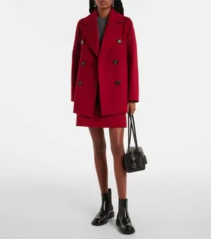 Max Mara Aida Virgin Wool Mini Skirt - Red