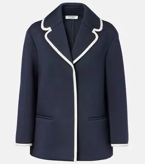 Max Mara Single-breasted Jersey Blazer - Blue