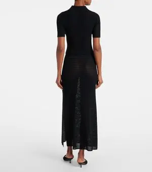 Victoria Beckham Pointelle Midi Skirt