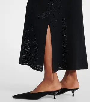 Victoria Beckham Pointelle Midi Skirt