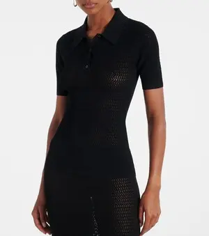 Victoria Beckham Pointelle Polo Shirt