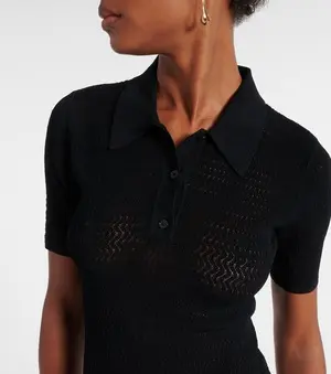 Victoria Beckham Pointelle Polo Shirt
