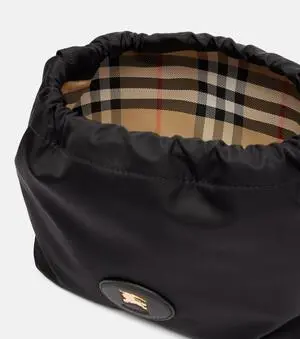 Burberry Reversible Leather-trimmed Pouch