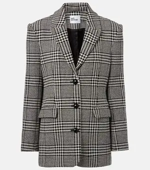 SELF-PORTRAIT Houndstooth Oversized Blazer