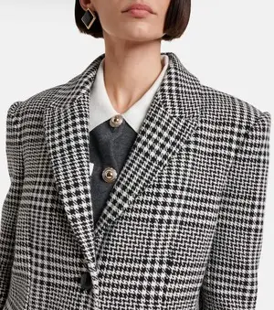 SELF-PORTRAIT Houndstooth Oversized Blazer
