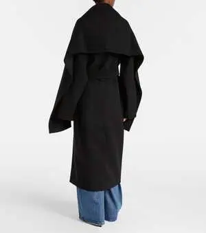 Sportmax Baldo Scarf-detail Virgin Wool Coat