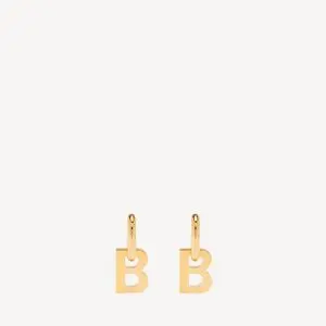 Balenciaga B Chain Xl Earrings - Gold