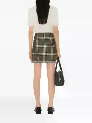 Burberry Checked Mini Skirt