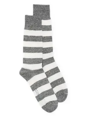 Paul Smith Striped Mid-calf Socks - Grey