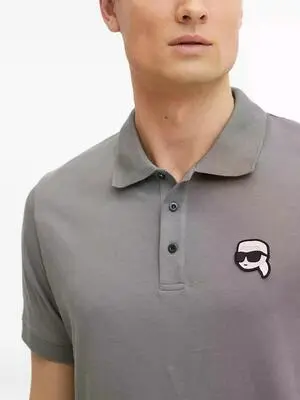 Karl Lagerfeld Logo-patch Polo Shirt