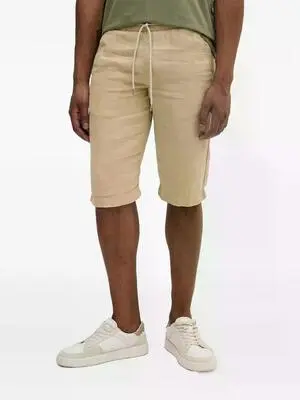 Karl Lagerfeld Drawstring Linen Shorts