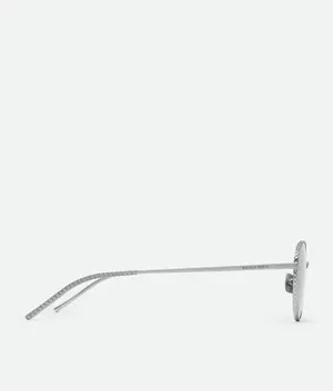 Bottega Veneta Intrecciato Panthos Sunglasses - Silver/gray