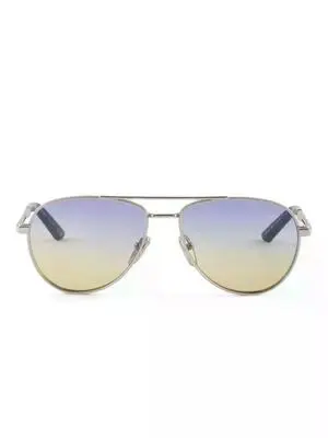 Prada Logo-engraved Aviator Sunglasses