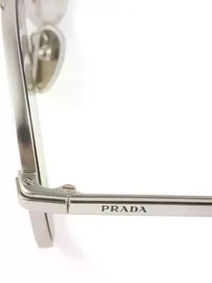 Prada Logo-engraved Aviator Sunglasses