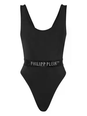 Philipp Plein Logo-band Swimsuit - Black