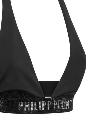 Philipp Plein Logo-band Bikini Top