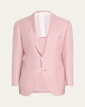 Cesare Attolini Cashmere, Silk And Linen Single-breasted Sport Coat - Pink