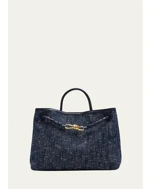 Bottega Veneta Andiamo Medium Boucle Denim Tote Bag
