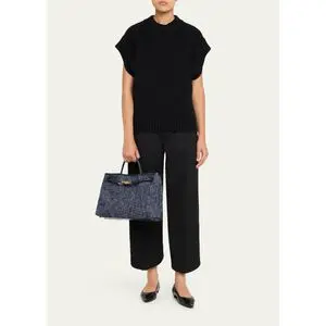 Bottega Veneta Andiamo Medium Boucle Denim Tote Bag