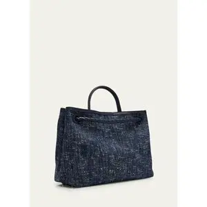 Bottega Veneta Andiamo Medium Boucle Denim Tote Bag