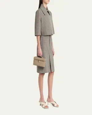 Bottega Veneta Intrecciato Suede Crossbody Bag - Ecru