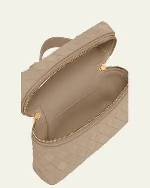 Bottega Veneta Intrecciato Suede Crossbody Bag - Ecru