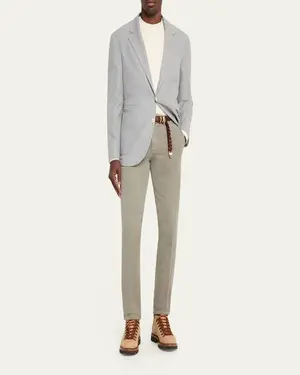 Brunello Cucinelli Modern Fit Flat-front Pants - Khaki