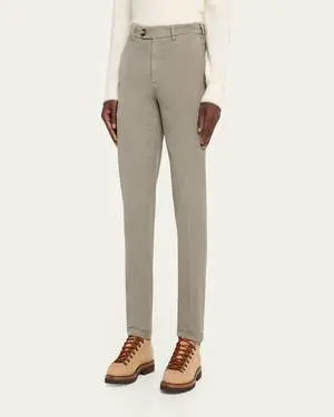 Brunello Cucinelli Modern Fit Flat-front Pants - Khaki