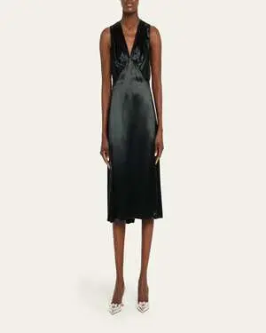 Amina Muaddi Begum Mirror Leather Slingback Pumps